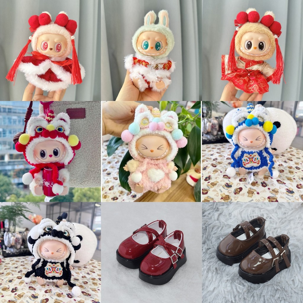 For 15/17cm Labubu Spring Festival Series Doll Clothes Spring Festival ...
