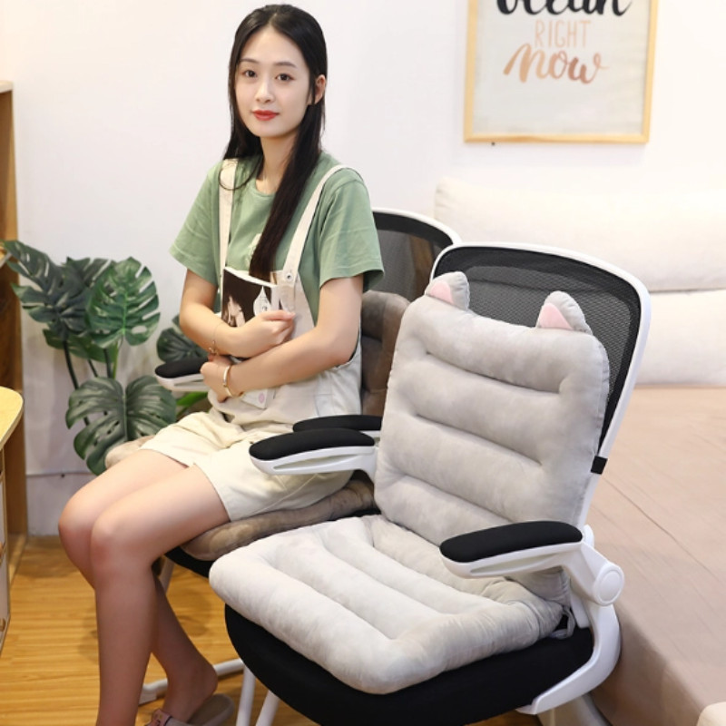 Backrest Chair Seat Cushion Thickened Seat Integrated Cushion Kusyen ...