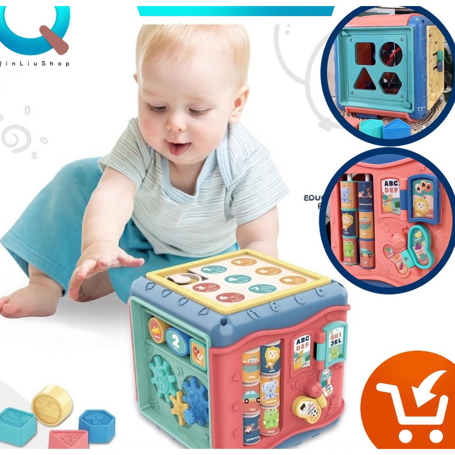 Cube Educational Play Center Toy Shape Sorter Toy with Tons of ...