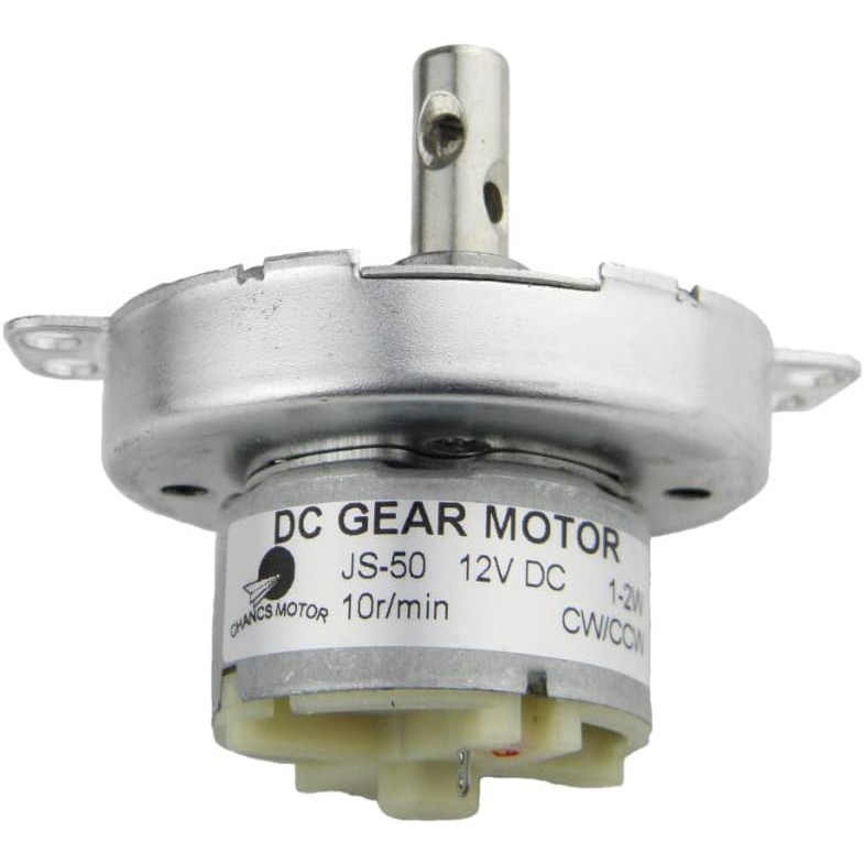 CHANCS 12V DC Gearbox Motor JS-50 10RPM CW/CCW Electric Motor with M4 ...