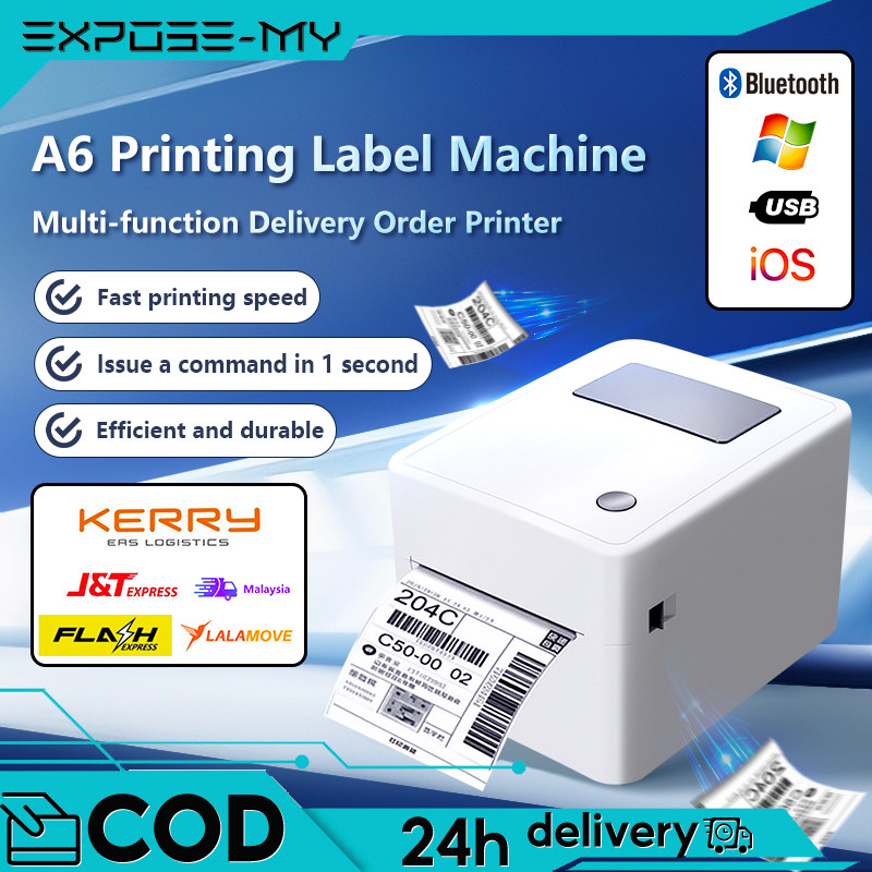 EXPOSE thermal printer Bluetooth express waybill barcode A6 printer ...