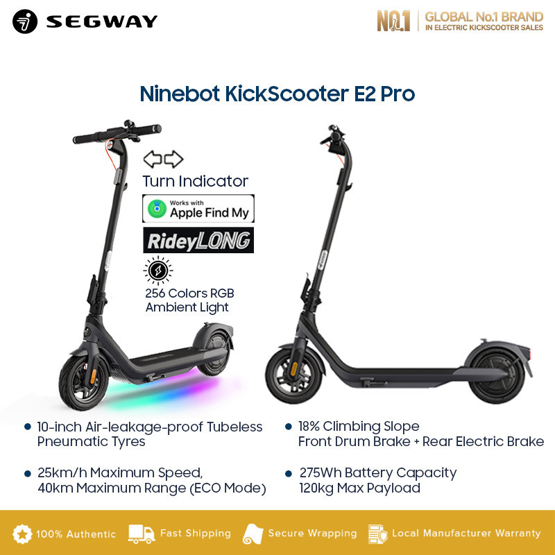 [READY STOCK] Segway Electric KickScooter E2 Pro - Original 1 Year ...