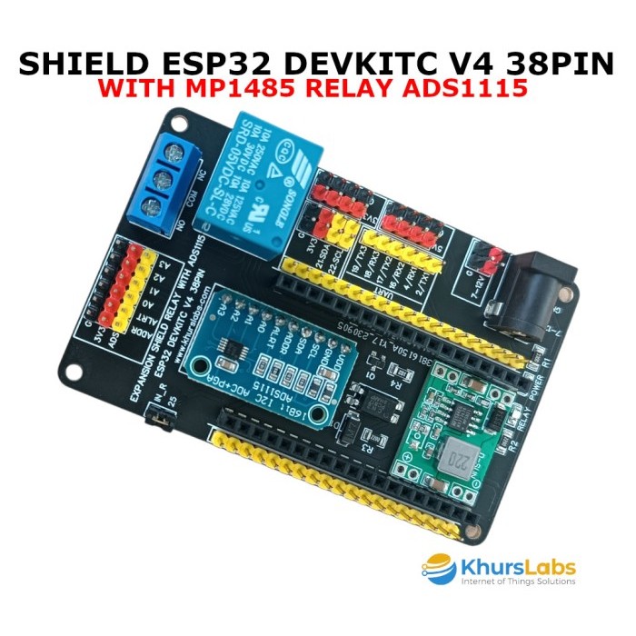 Gb99 IO Expansion Shield ESP32 DevkitC V4 With ADS1115 & Relay High ...
