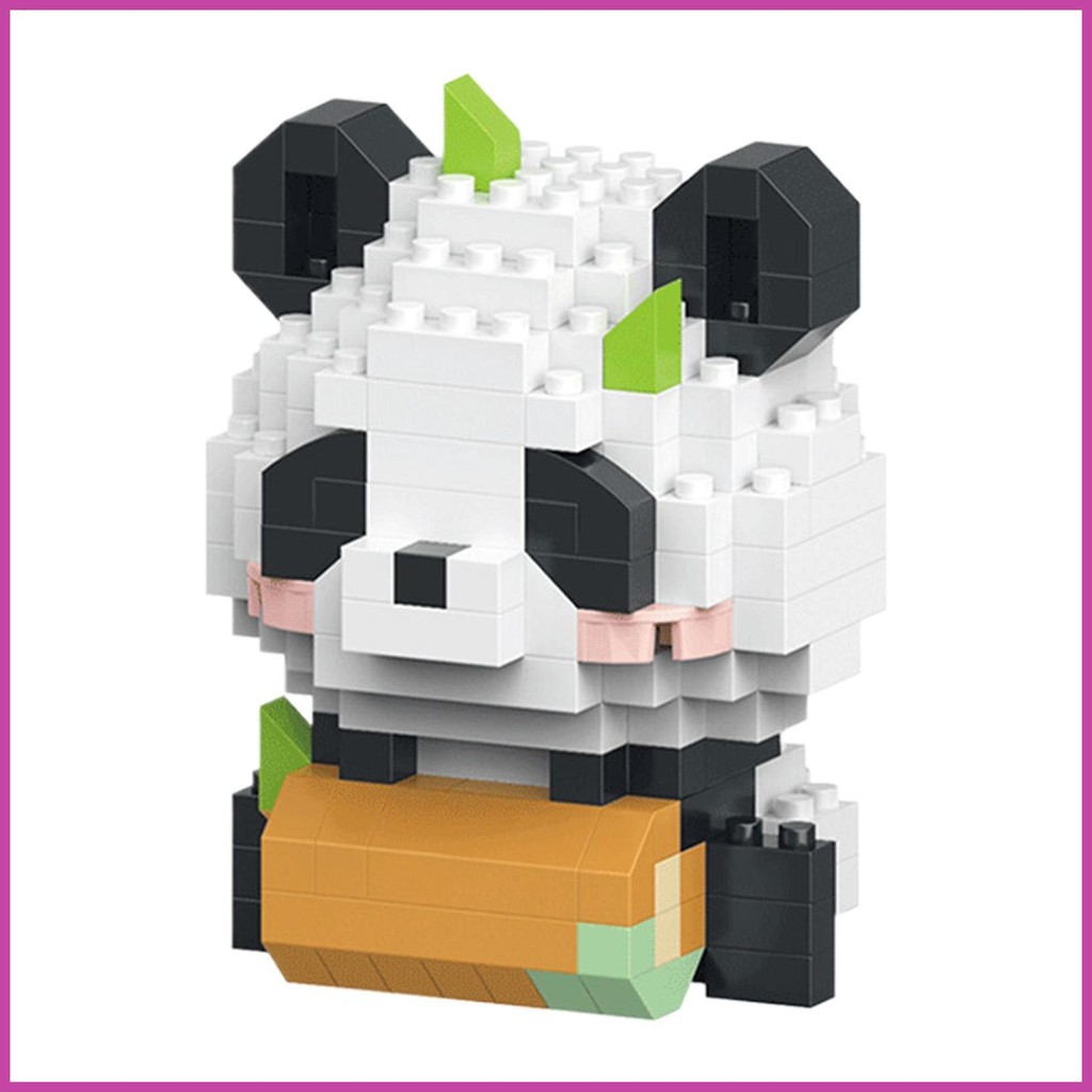 Panda Building Blocks Cute Animal Model Blocks Panda Assembly ...