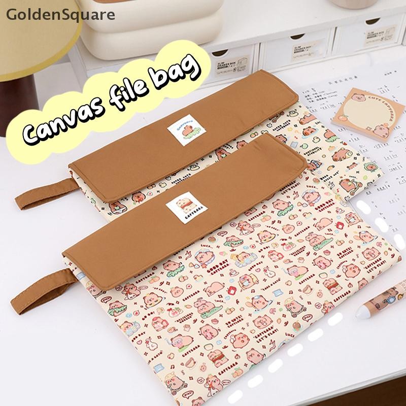 GG Large Capacity Cute Capybara Print File Folder Portable Cartoon Mini ...