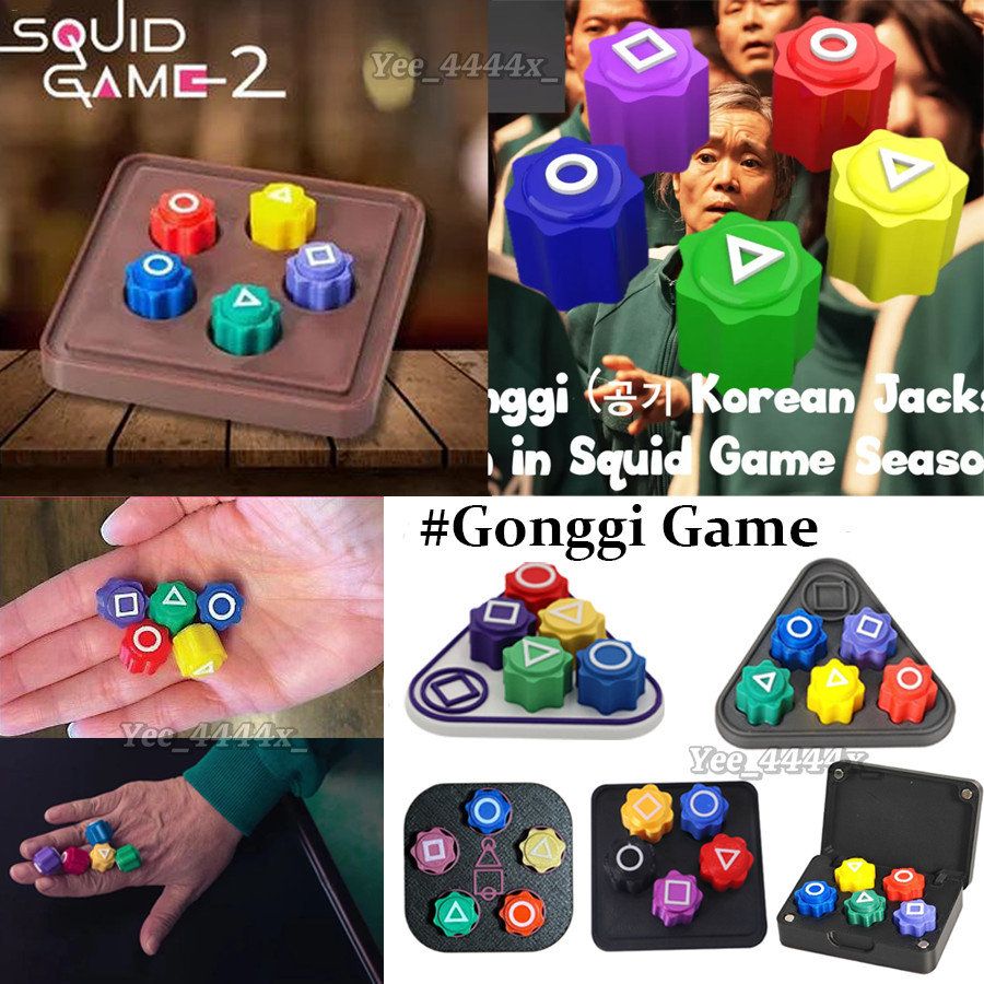 Squid Game 2 Gonggi Stones Korean Jacks Game 3D Printed Set Squid Game ...