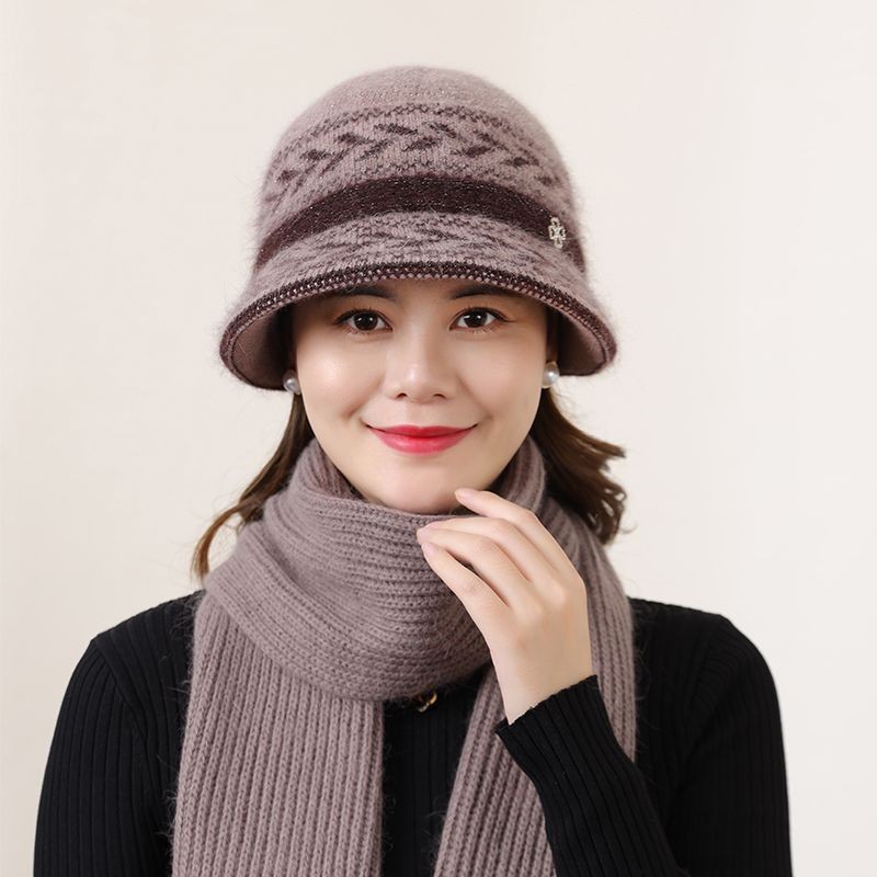 Original Mom Autumn Winter Middle-aged Elderly Knitted Hat Women Warm ...
