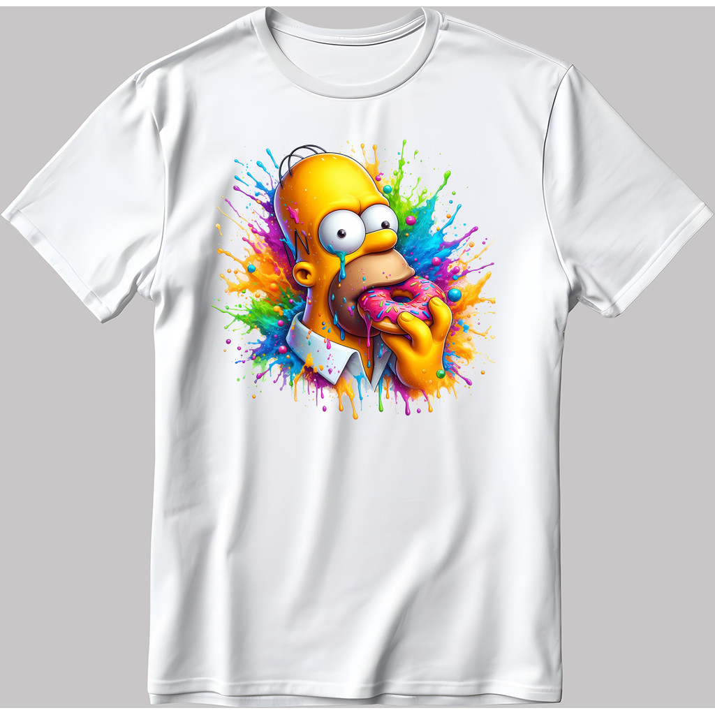 The Simpsons, Simpson Characters Short Sleeve White-Black Men'S / F567 ...