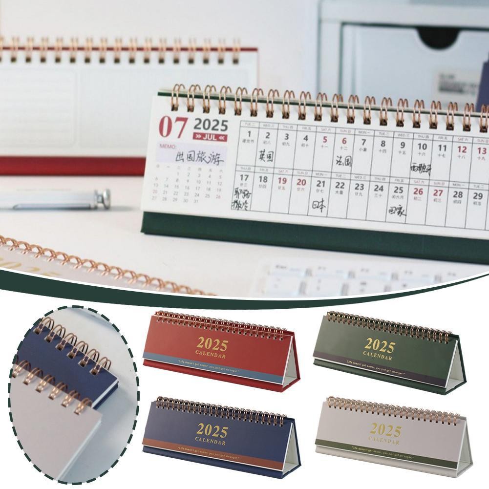 2025 Desktop Calendar Schedule Table Planner Solid Color Daily Weekly ...