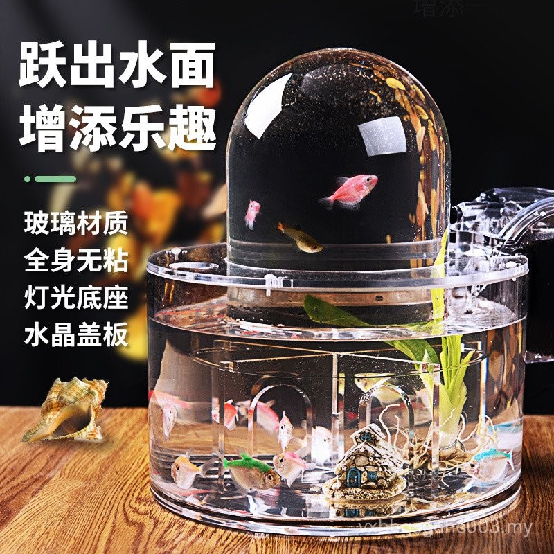 Sgseller Round Negative Pressure Fish Tank Vacuum Suspension Small Fish ...