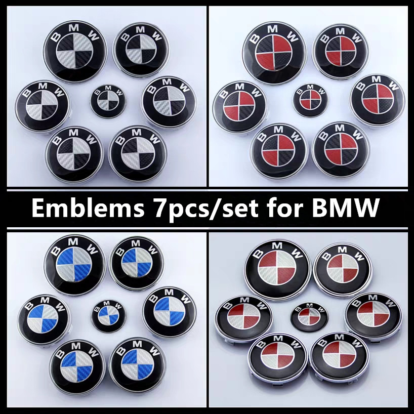 BMW 7PCS/set 45mm,68mm74mm,82mm Imitation Carbon Fiber Car Wheel Center ...