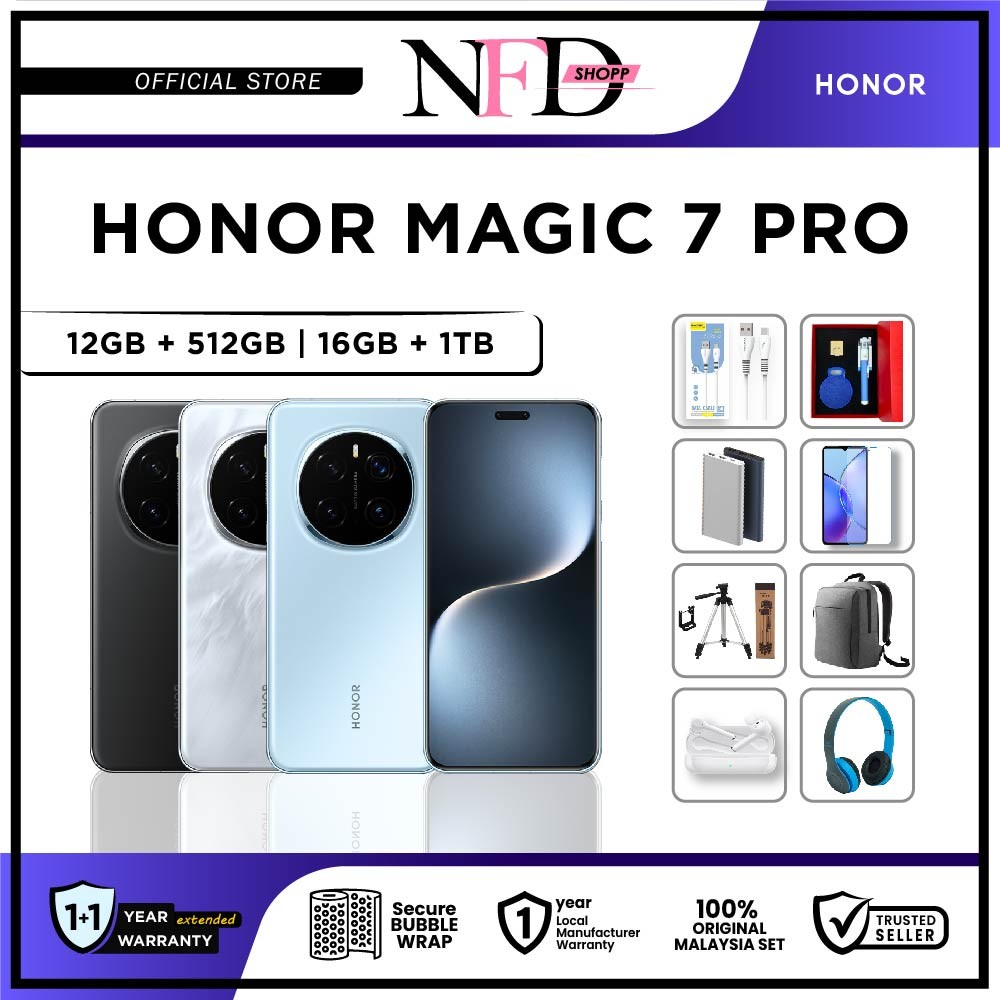 HONOR Magic 7 Pro 5G [12GB RAM 512GB ROM] [16GB RAM 1TB ROM] - Original HONOR Malaysia | Shopee ...