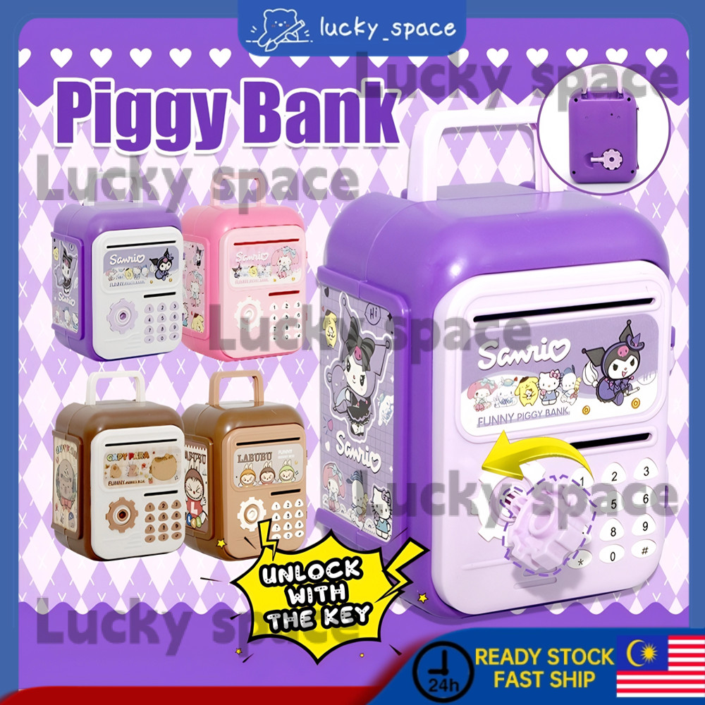 Kuromi Key Piggy Bank Toys For Kids Labubu Tabung Duit Kanak Kanak ...