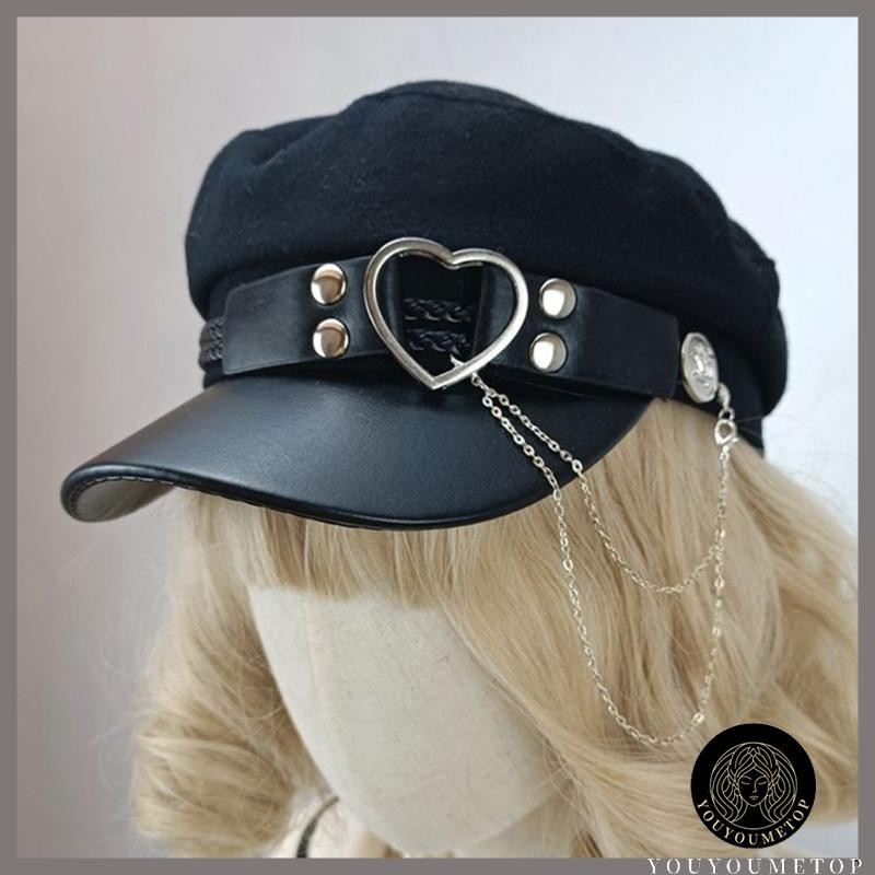 YOUYO Lolita-Style Women Beret Hat Joker Girls Wide Brim Hat Cosplay ...