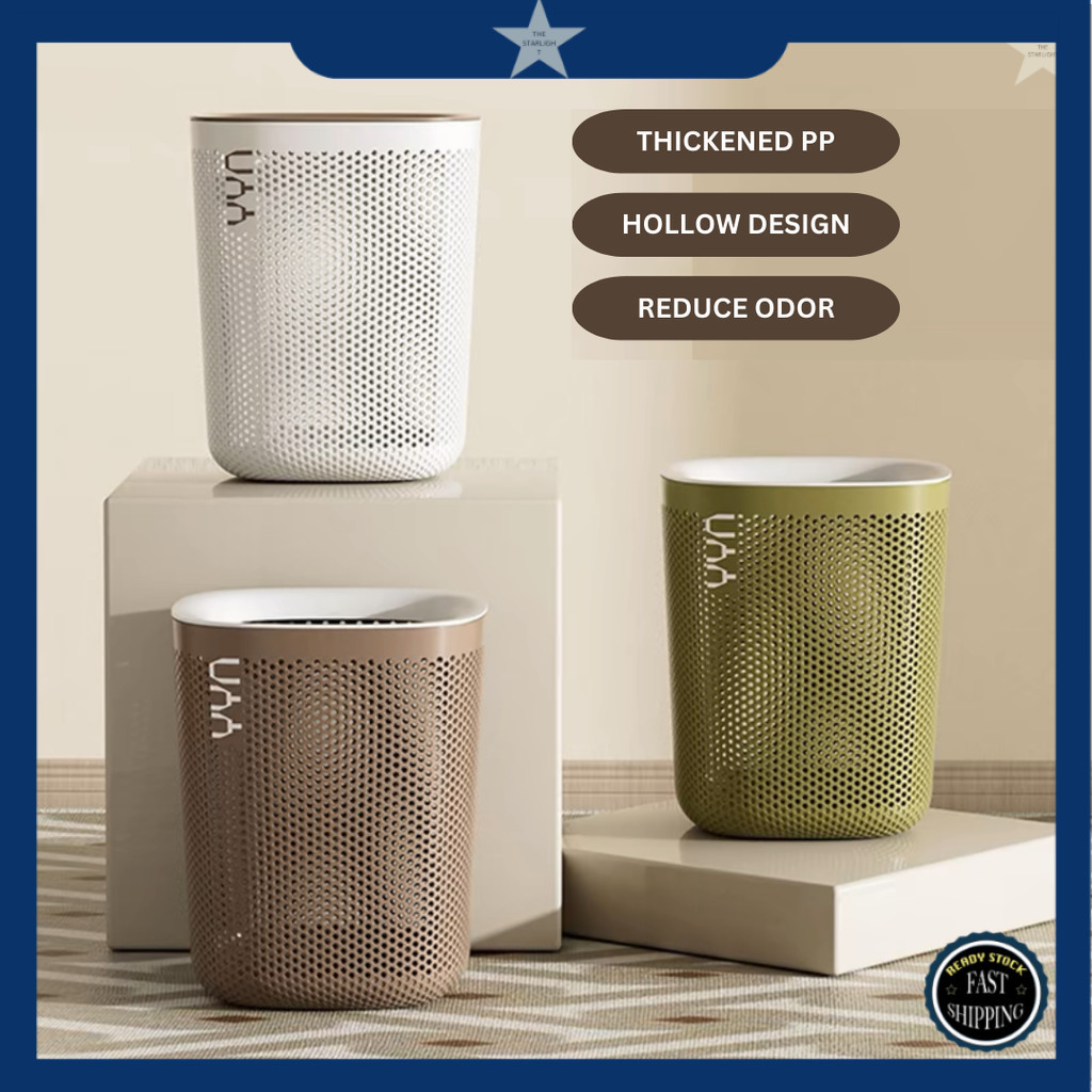 12L/18L Aesthetic Muji Dustbin Kitchen Anti Odor Trash Can Bedroom ...