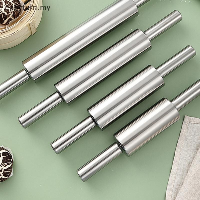 Eas 1PC Stainless Steel Stick Craft Rolling Pin Roll Non Baking ...