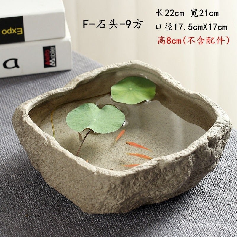 Pasu Bunga Batu Tiruan untuk Acorus Calamus, Bonsai Kecil, Rumput ...