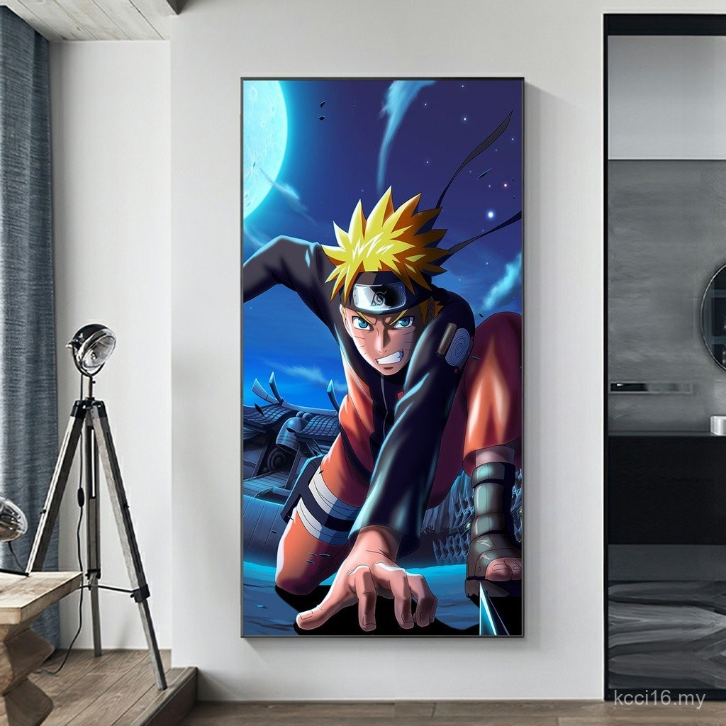 Seni Dinding Naruto Uzumaki Naruto Sasuke Itachi Lukisan Hiasan Anime ...