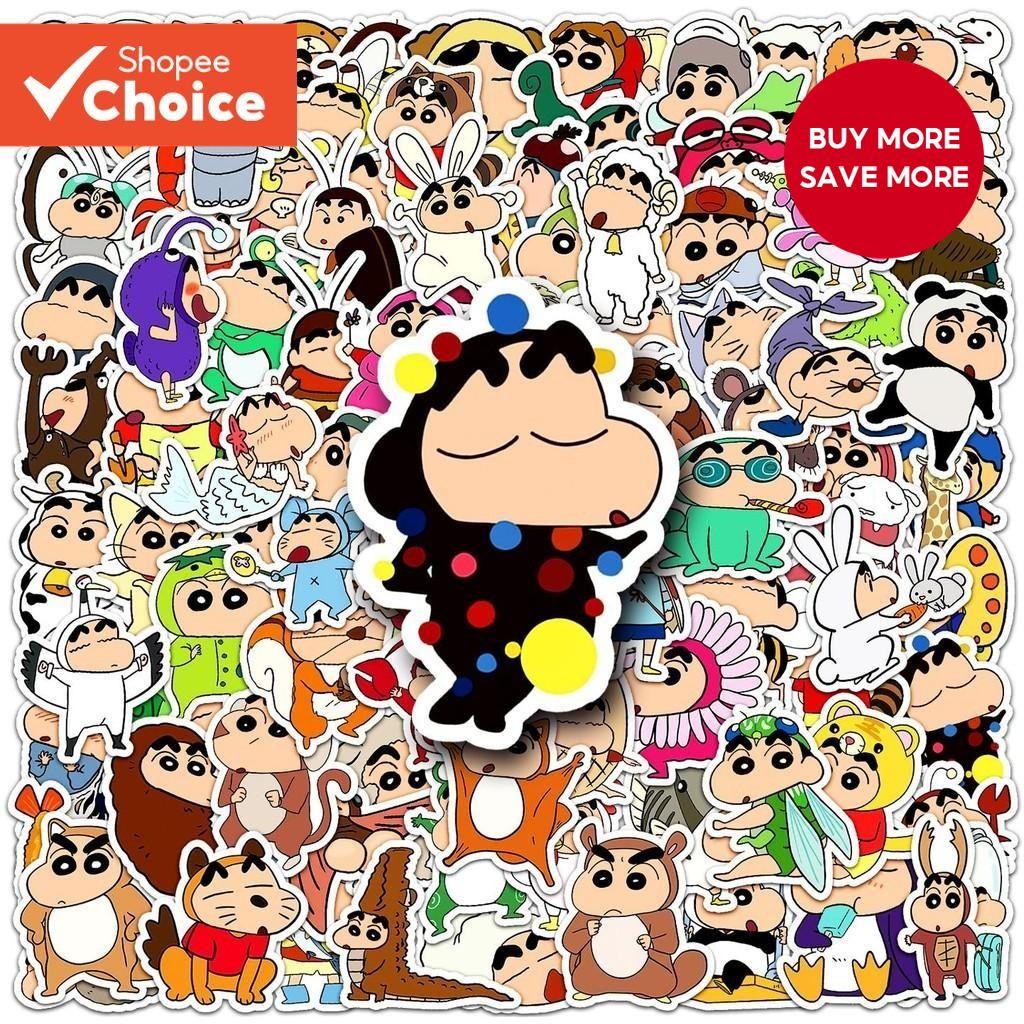 100PCS Crayon Shin-chan Stickers - Waterproof Vinyl Decals for Laptop ...