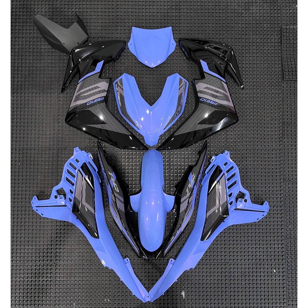 COVERSET Y16 V1 Y16 ABS V2 EXCITER RC T.BLUE 2TONE COVER SET TAMPAL ...