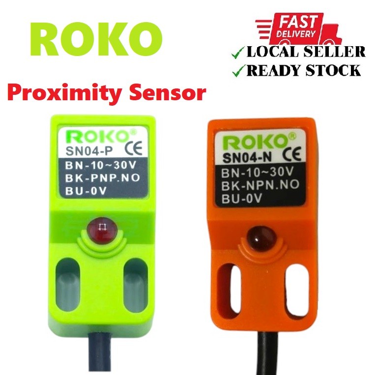 ROKO SN04-N (NPN) / SN04-P (PNP) Inductive Proximity Switch Sensor NPN NO (10-30VDC) | Shopee ...
