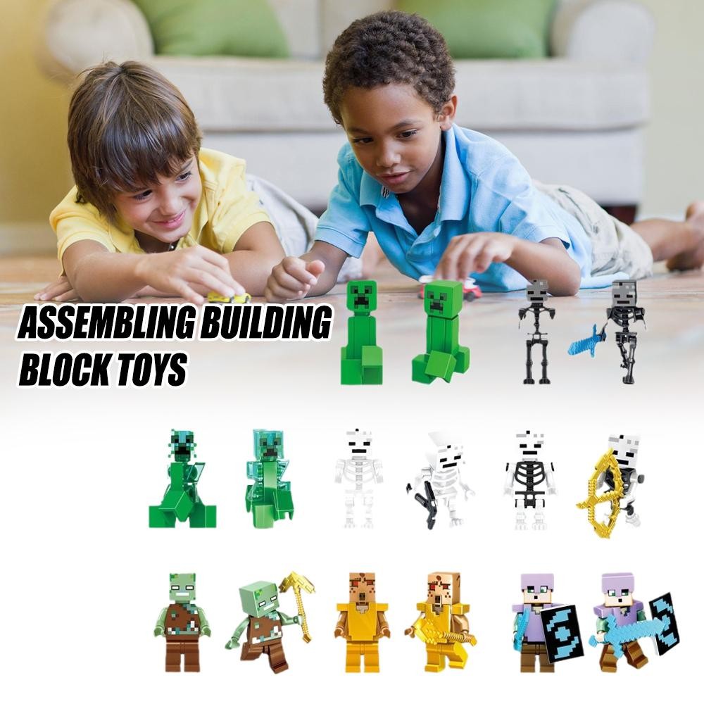 Minecraft Model Assembly Toy Characters Monsters In Game Set Assembly ...