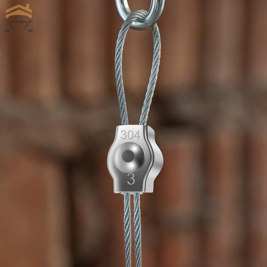 50Pcs Wire Rope Clip Stainless Steel Wire Cable Clamp M3 Simplex Single ...