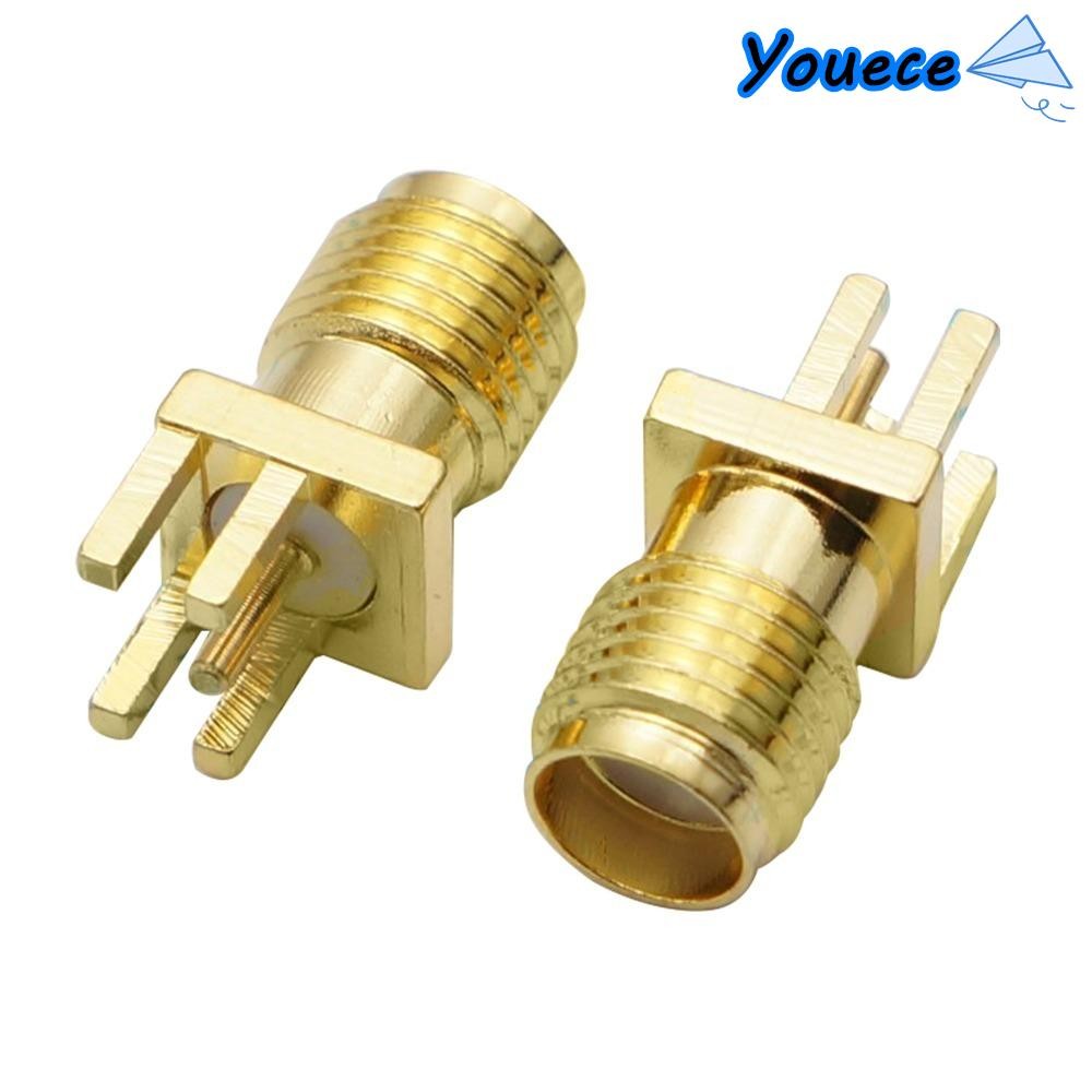YOUECE PCB Straight RF Connector Adapter, Gold Plated High-quality SMA ...