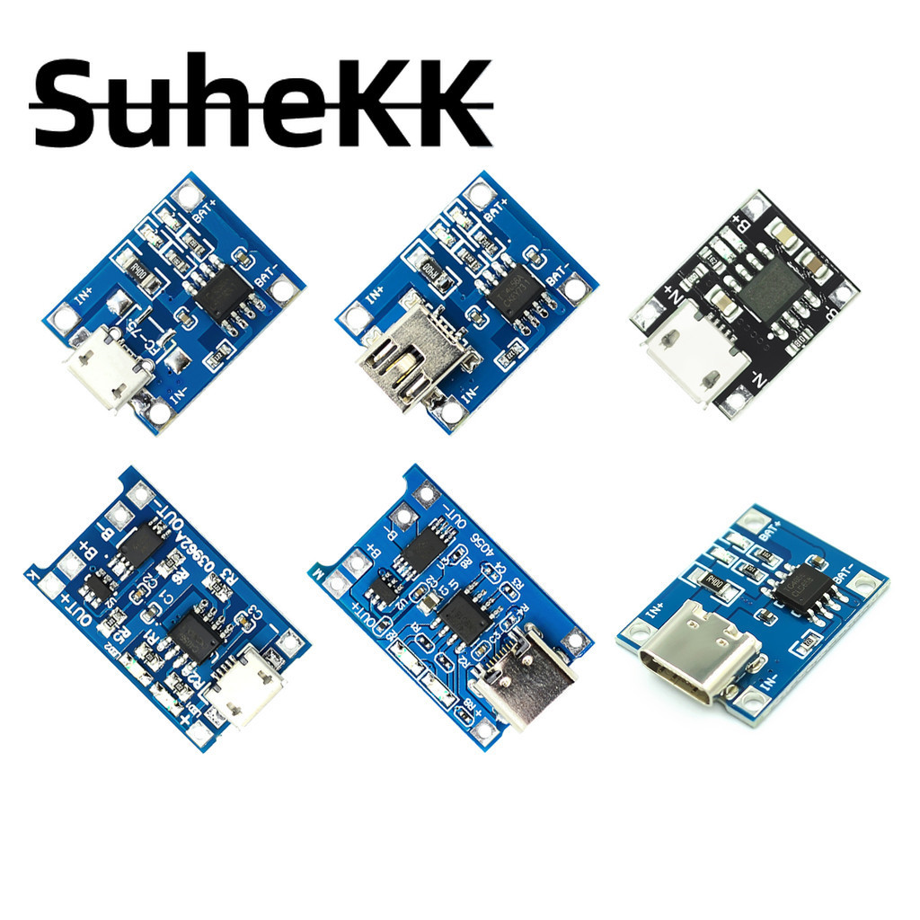 Mini Micro Type-c USB 5V 1A 18650 TP4056 Lithium Battery Charger Module ...