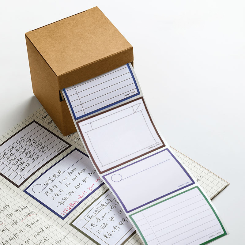 Memo Note Pad Pulling Type Sticky Note Roll Ink-proof Paper Peelable ...