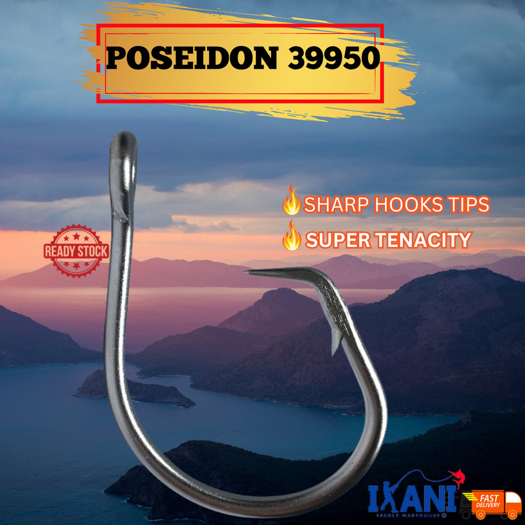 POSEIDON 39950 CIRCLE FISHING HOOK SUICIDE HOOKS STAINLESS STEEL MATA ...
