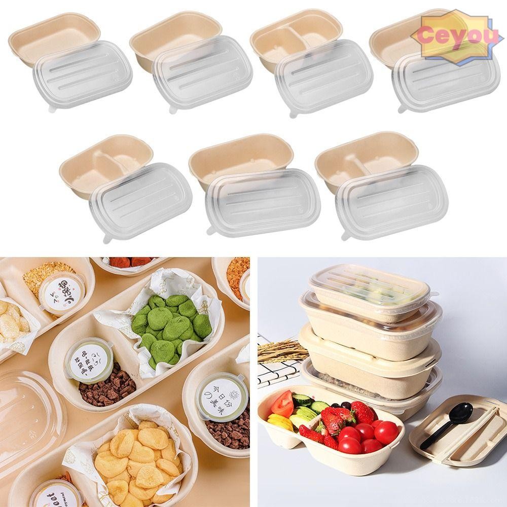 CEYOU Light Food Box, Paper Degradable Disposable Packing, Thick Bento ...