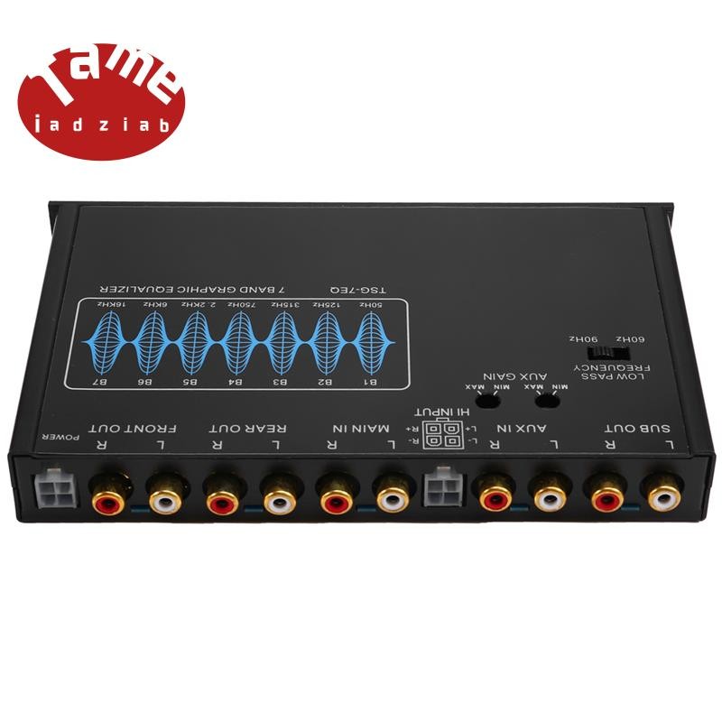 7 Band Car Equalizer Audio EQ Tuning Crossover Amplifier Parametric Car ...
