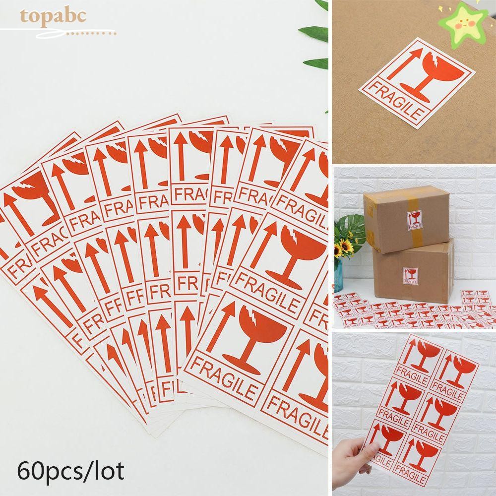 TOPABC 60pcs/lot Fragile Warning Sticker Adhesive Useful Hazard Sign ...