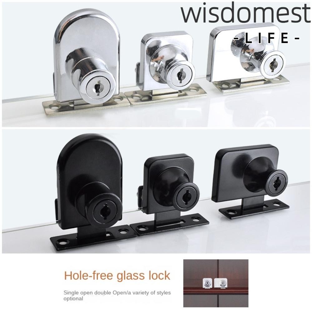 WISDOMEST1 Glass Door Lock, Security Hardware Cabinet Display Lock ...