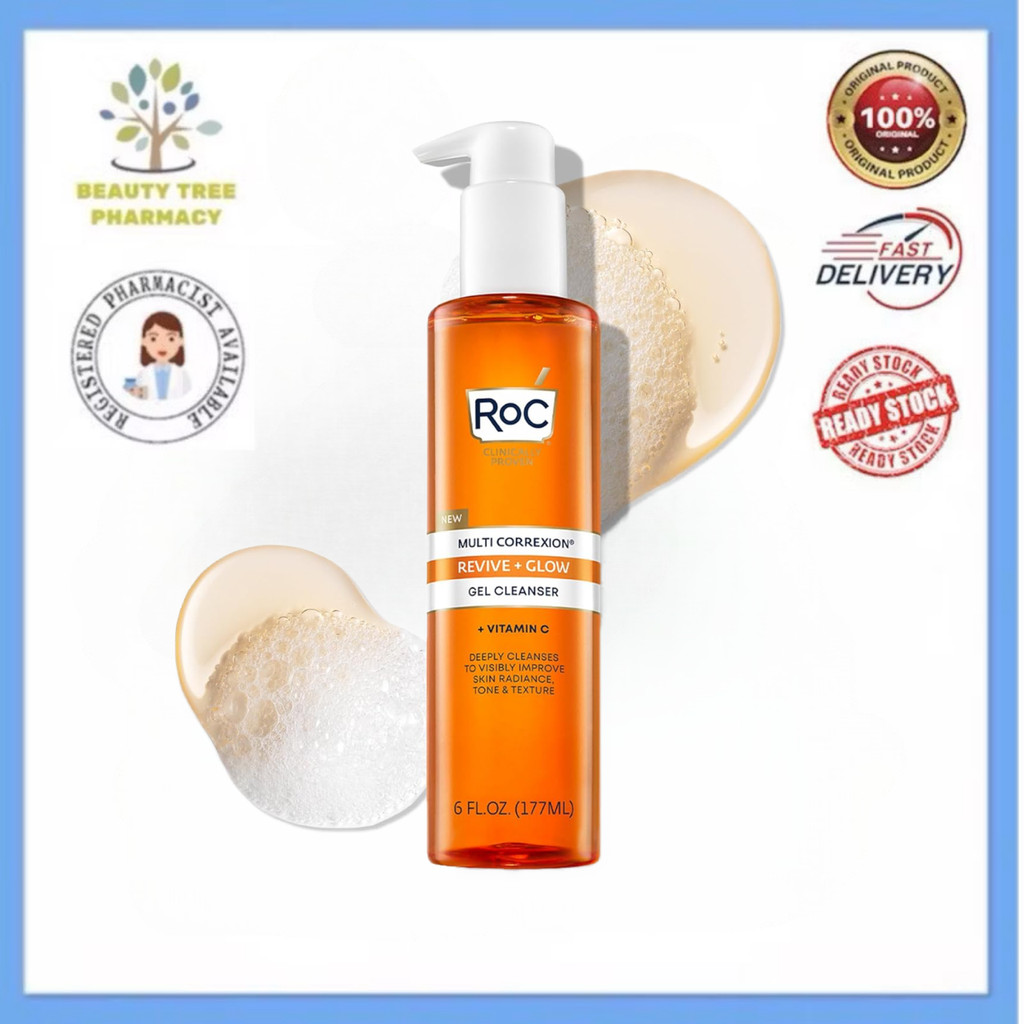 RoC Multi Correxion Revive + Glow Gel Facial Cleanser 177ml | Shopee ...