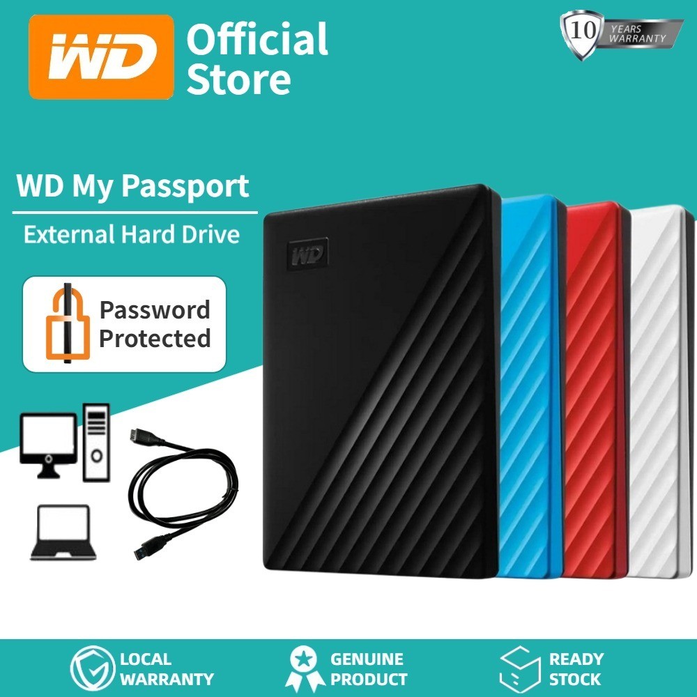 WD Western Digital External hard drive 1TB /2TB My Passport USB 3.0 ...