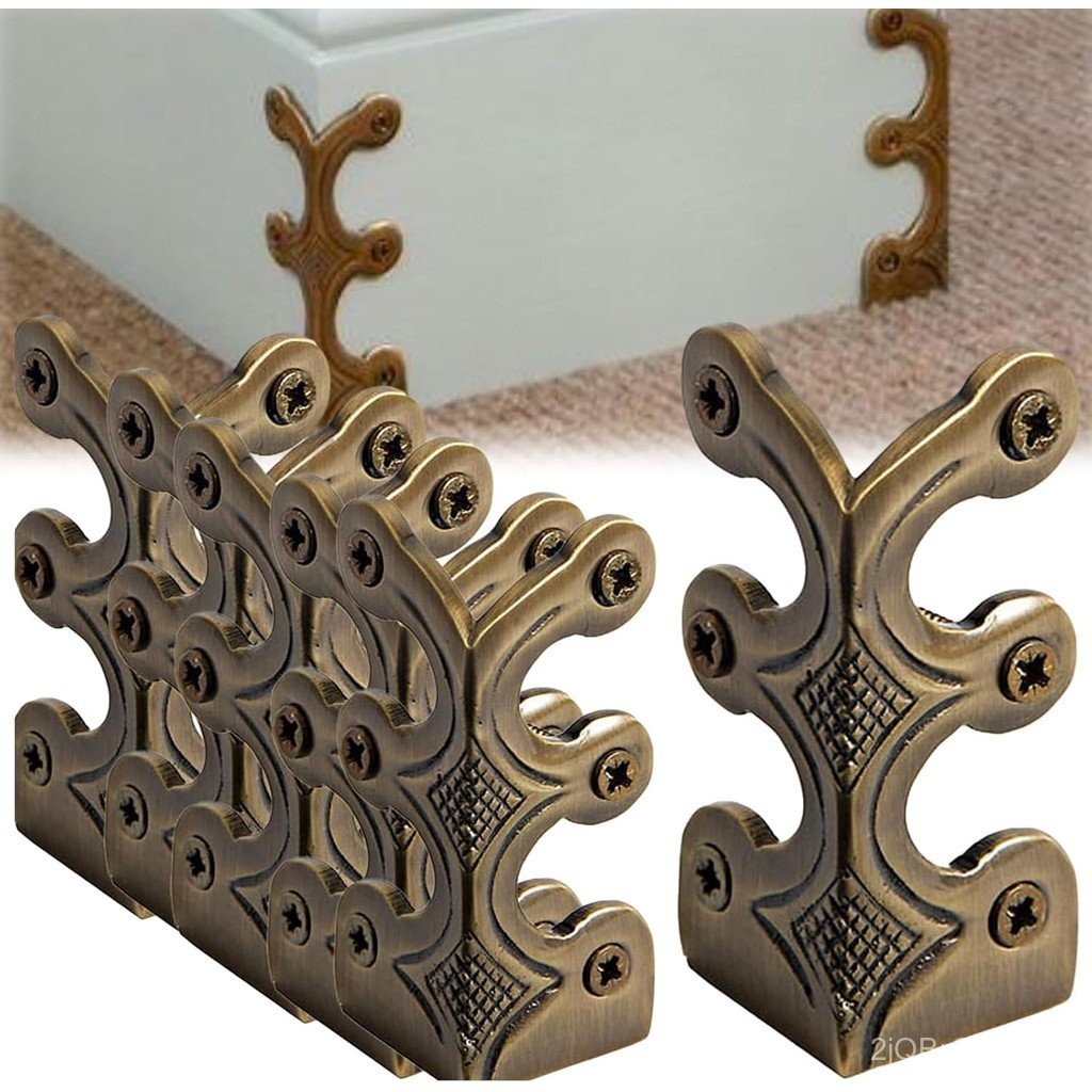 Skiffers Baseboard Protectors - Solid Brass Vintage Metal Corner ...
