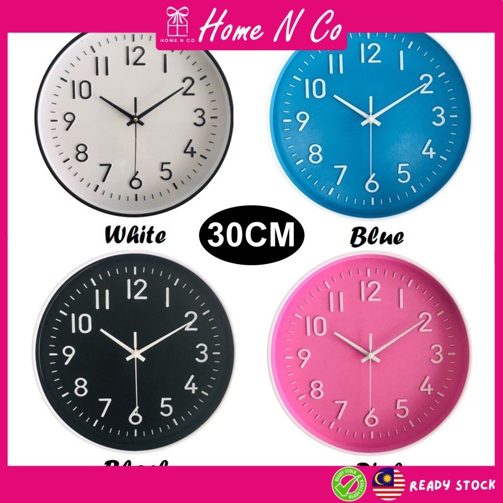 The Gift Wall Clock Jam Dinding IKEA Style Home Decor 30cm Clock Jam ...