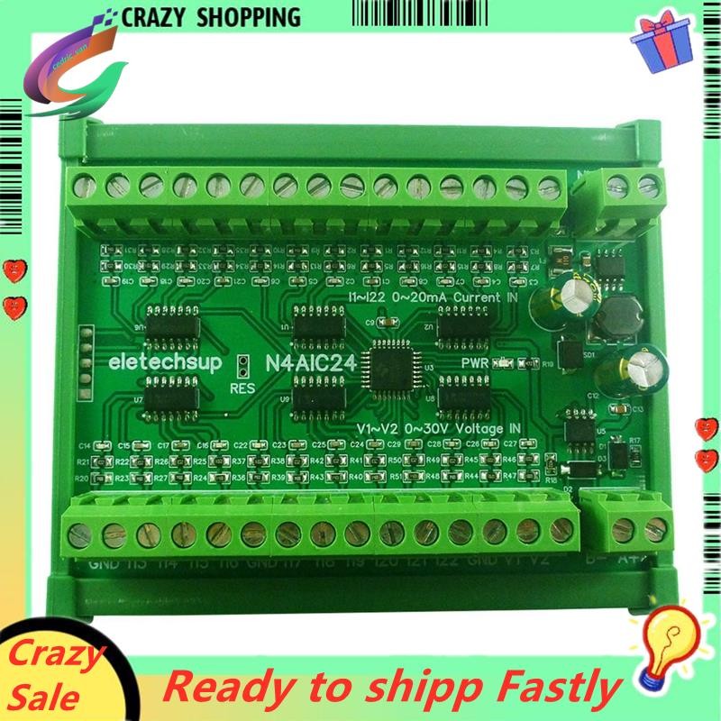 RS485 Current Analog Input Collector Module for PT100 K Thermocouple Pressure Sensor 2-Channel 0 ...