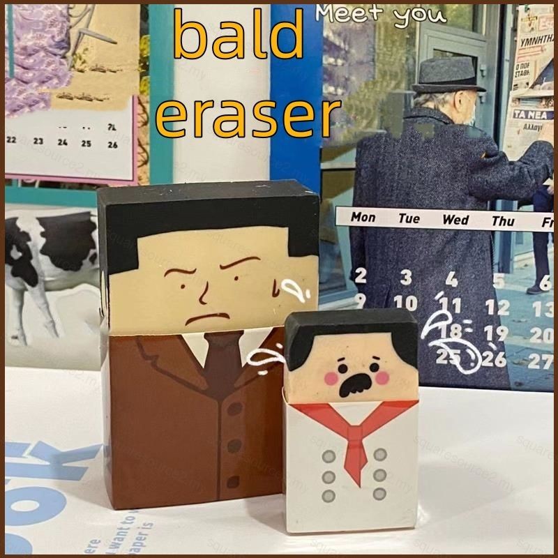 SQ2 bald eraser Funny old man Super clean no marks Interesting ...