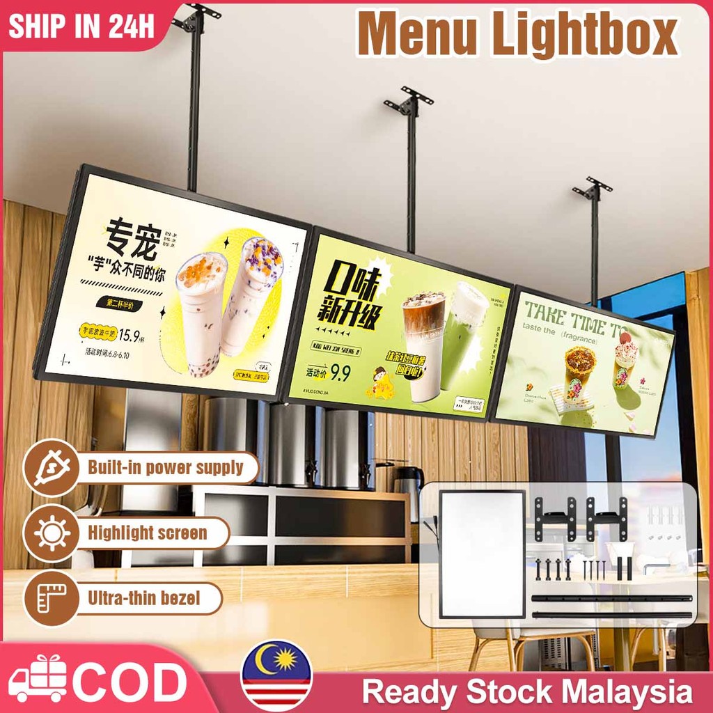 📣5-Year Warranty📣LED Light Box Menu Board LED Display Advertising Sign ...