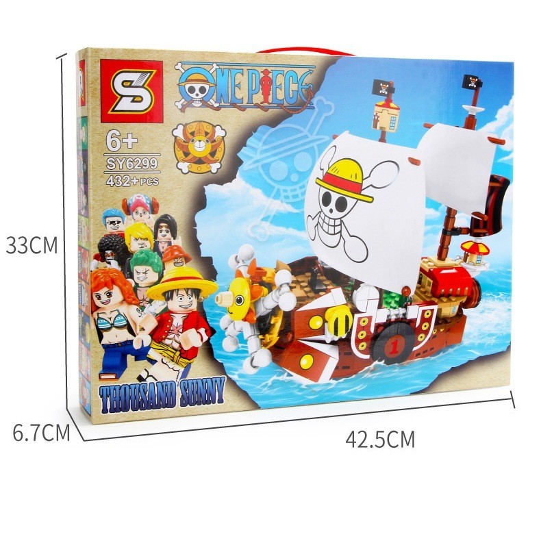 [432PCS] MINI BRICKS COMPATIBLE TOY ONE PIECE THOUSAND SUNNY 3D SHIP ...