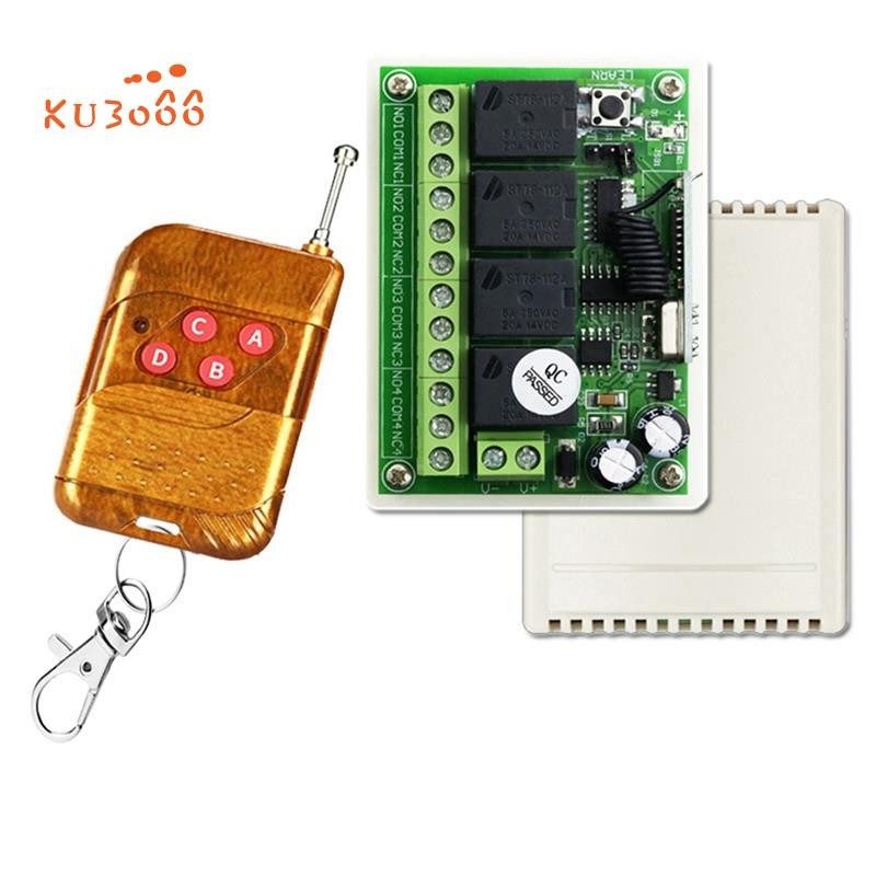433MHz 12V 24V Relay Module Receiver with Transmitter RF Wireless ...