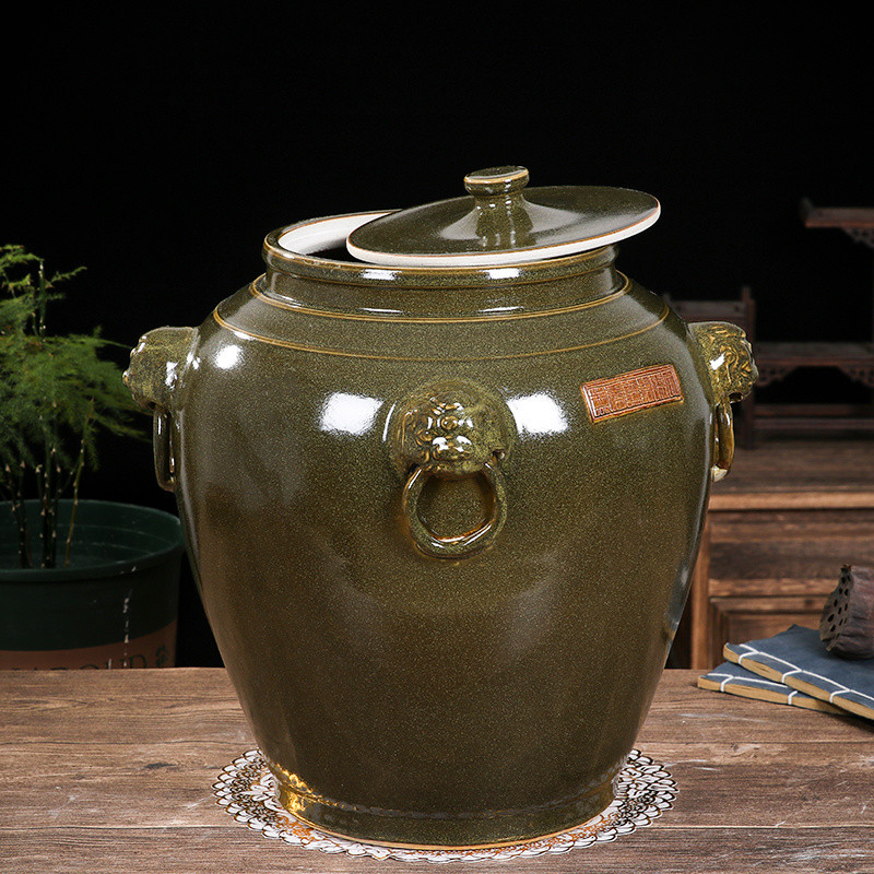 Jingdezhen Rice Bucket Ceramic Rice Bucket New Style Kitchen with Lid ...