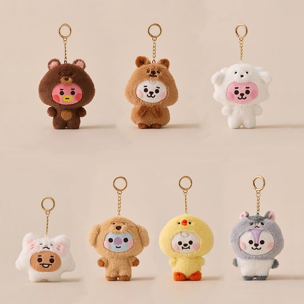 KPOP Idol BTS Same Cartoon BT21 Plush Animal Series Doll Keychain ...