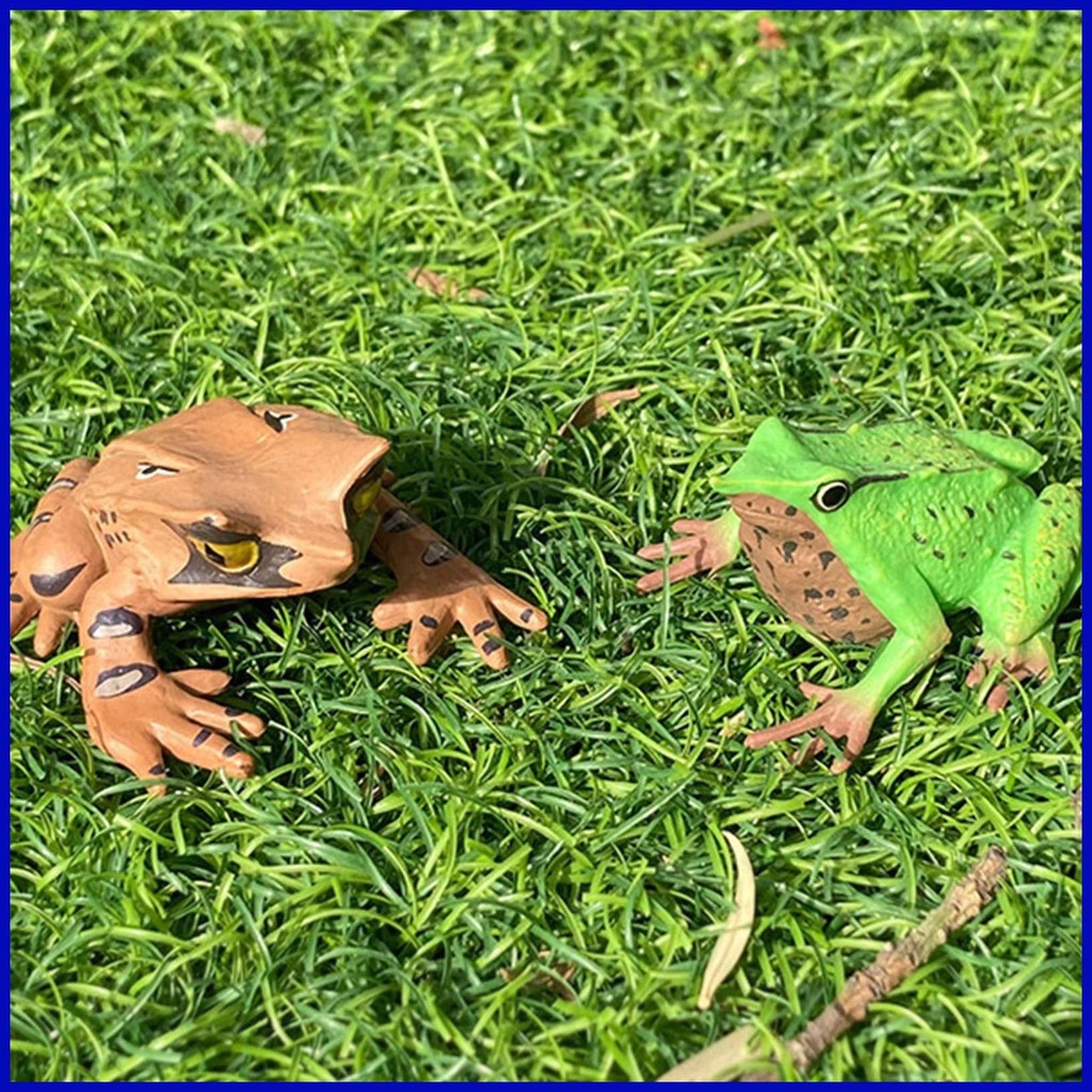 Frog Figure Amphibian Model Bath Toy Realistic Collectible Decoration ...