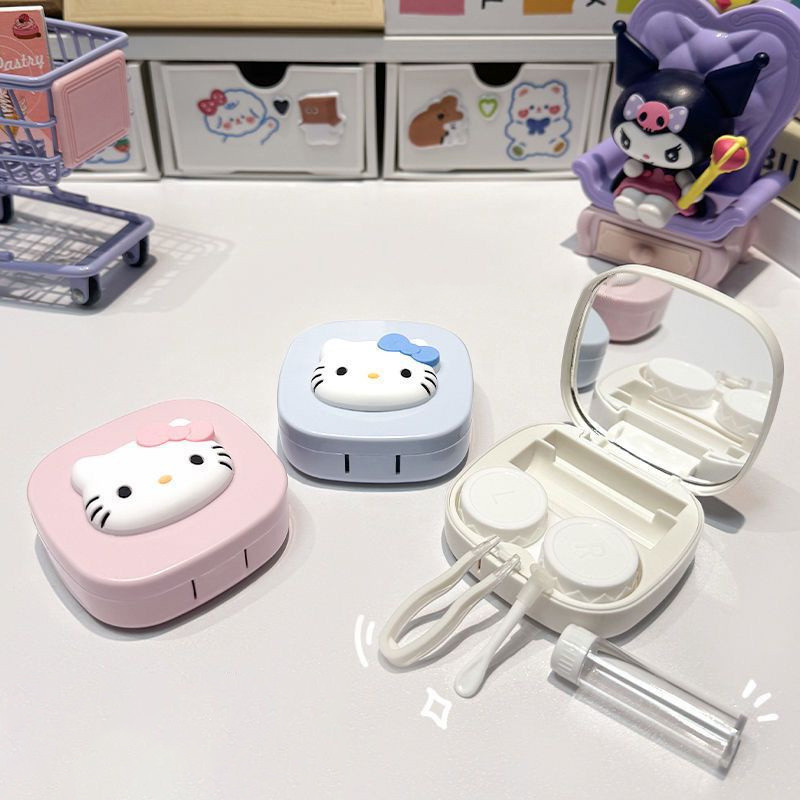 LeeSisters Kawaii Hello Kitty Color Contact Lens Case Cartoon Cute ...