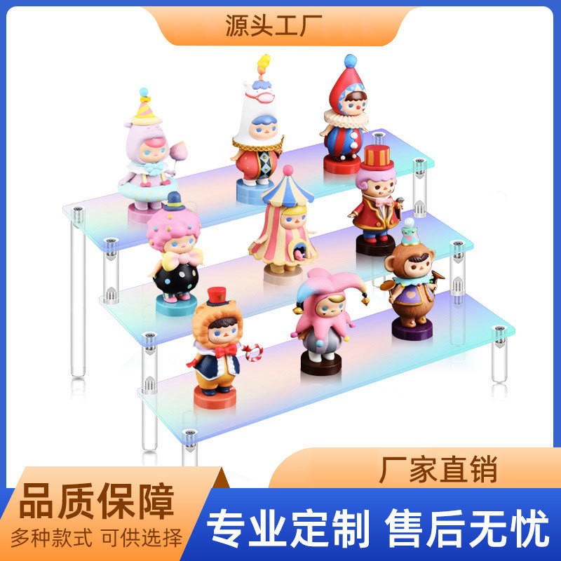 Color Acrylic u-Shaped Ladder Hand-Made Shelf Transparent Storage ...