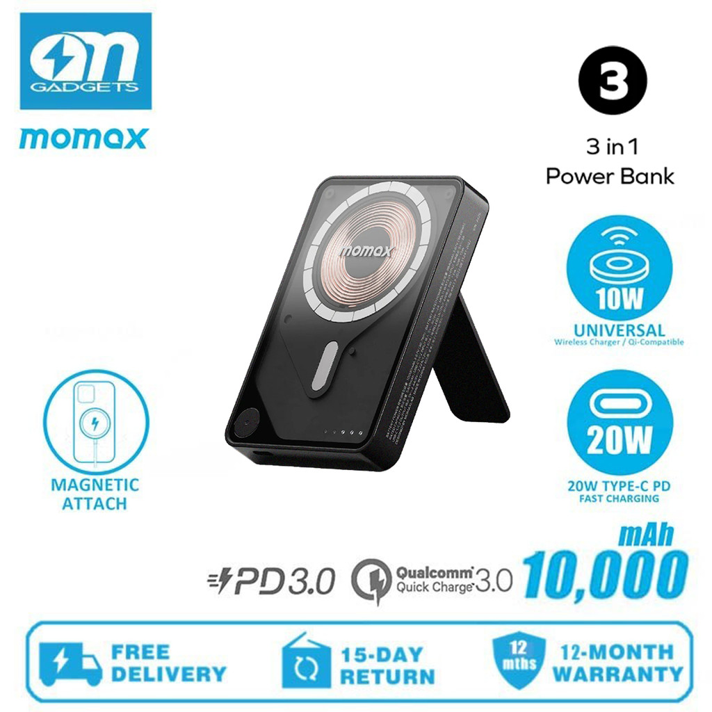 Momax IP132 3C certified (CCC) 1-Power X Pro 3 in 1 Magnetic Wireless ...